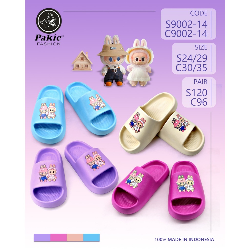Jual Sandal Selop Anak Labubu Sendal Karakter Labubu Viral untuk Anak ...