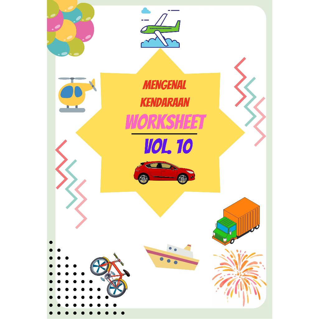 Jual Hard Copy Worksheet Mengenal Kendaraan vol 10 | Shopee Indonesia