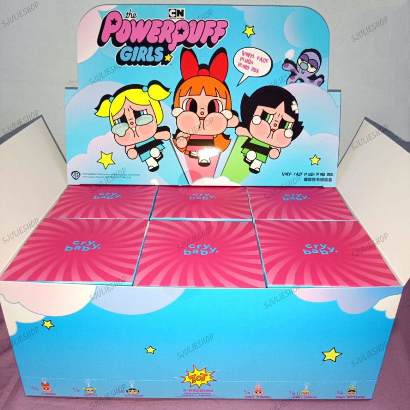 Jual CRYBABY x POWERPUFF GIRLS VINYL FACE PLUSH KEYRING POPMART ...