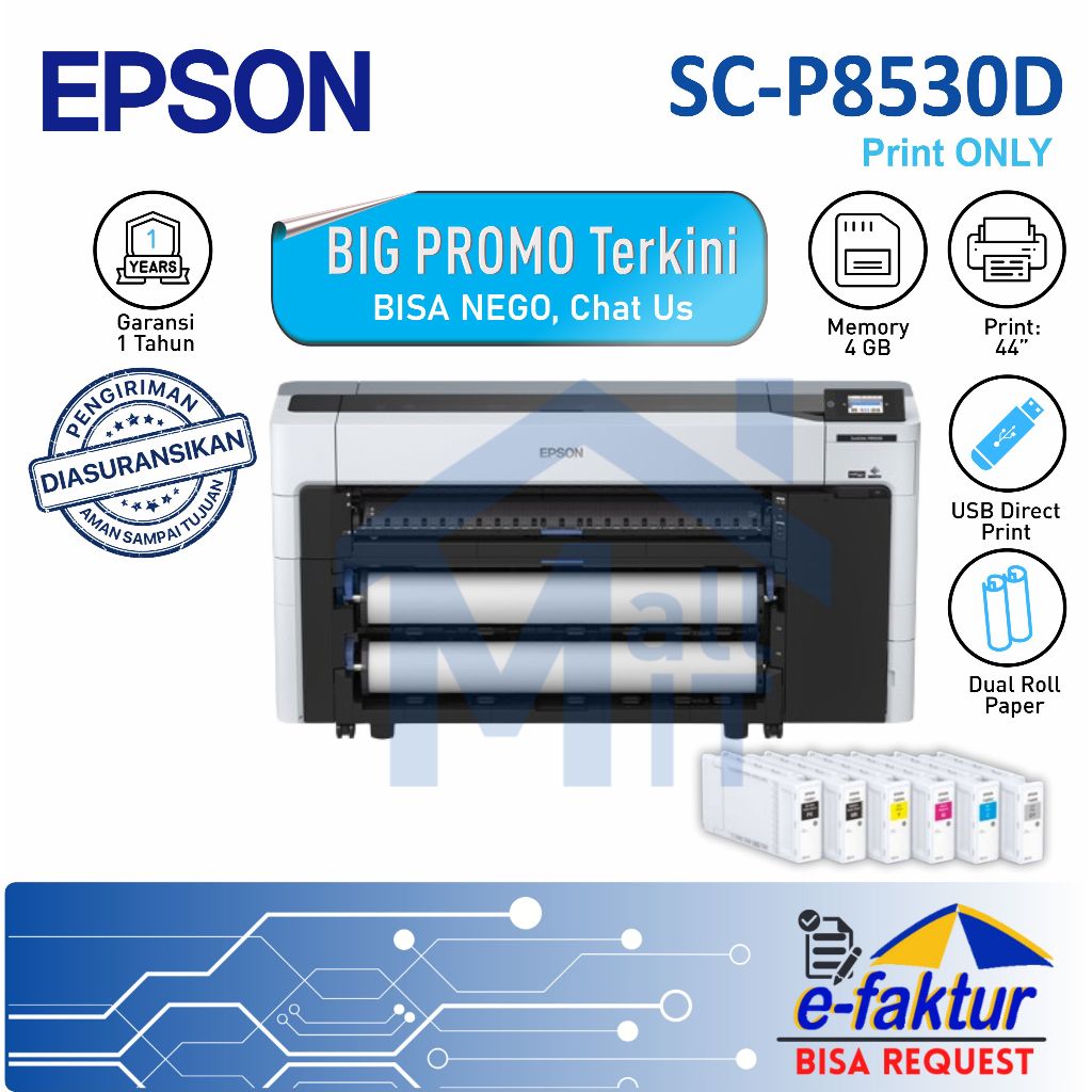 Jual MALLIT EPSON Printer Epson Surecolor SC-P8530D SC P8530D Fotografi Photography 6 Tinta ...