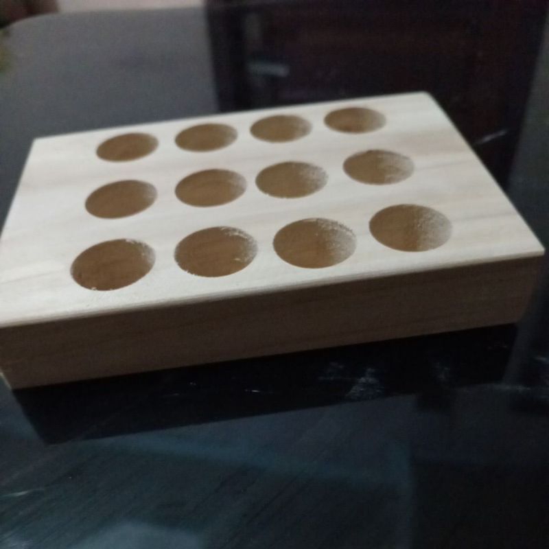 Jual Tatakan Display Parfum Kayu 12 lubang diameter 2cm | Shopee Indonesia