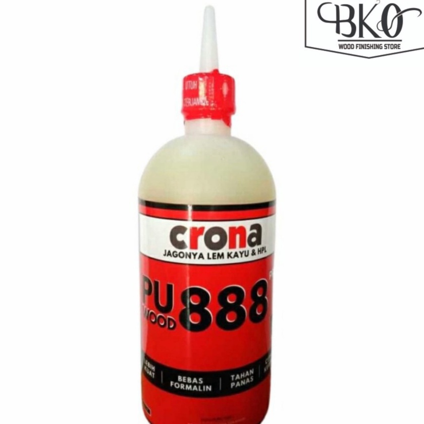 Jual Spesial Lem kayu CRONA PU 888 45gr LEM KAYU BASAH Wood glue ...