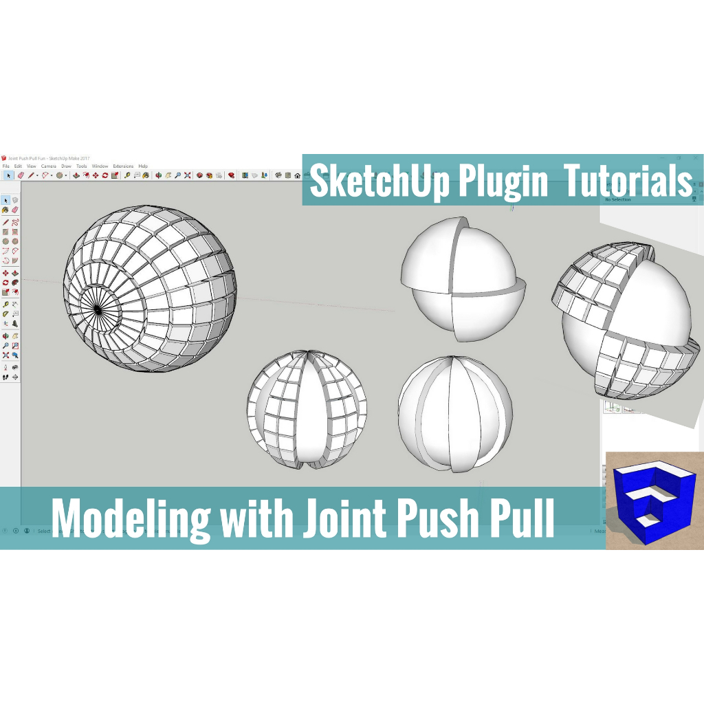 Jual Fredo6 JointPushPull Interactive atau Fredo Joint Push Pull Plugin SketchUp 2017-2023 Full ...
