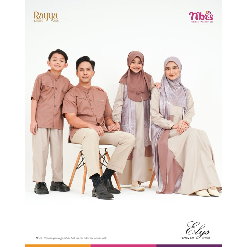 Jual NIBRAS ELYS BROWN RAYYA SERIES 2025 Terbaru sarimbit keluarga Lebaran 2024 gamis syari ...