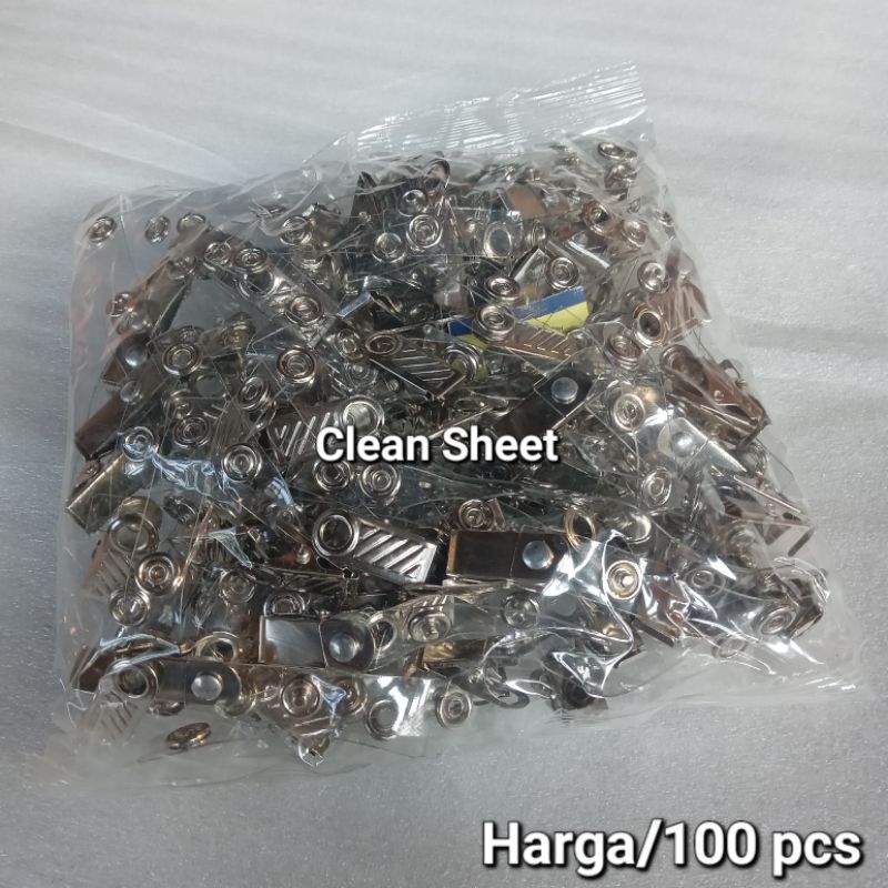 Jual Jepitan id card/name tag bahan besi (Harga/100 pcs) | Shopee Indonesia
