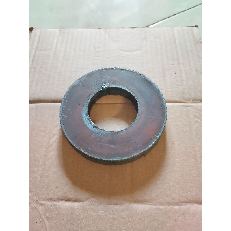 Jual plat besi bulat tebal 12mm , diameter 100mm x lubang 50mm . 1pcs ...