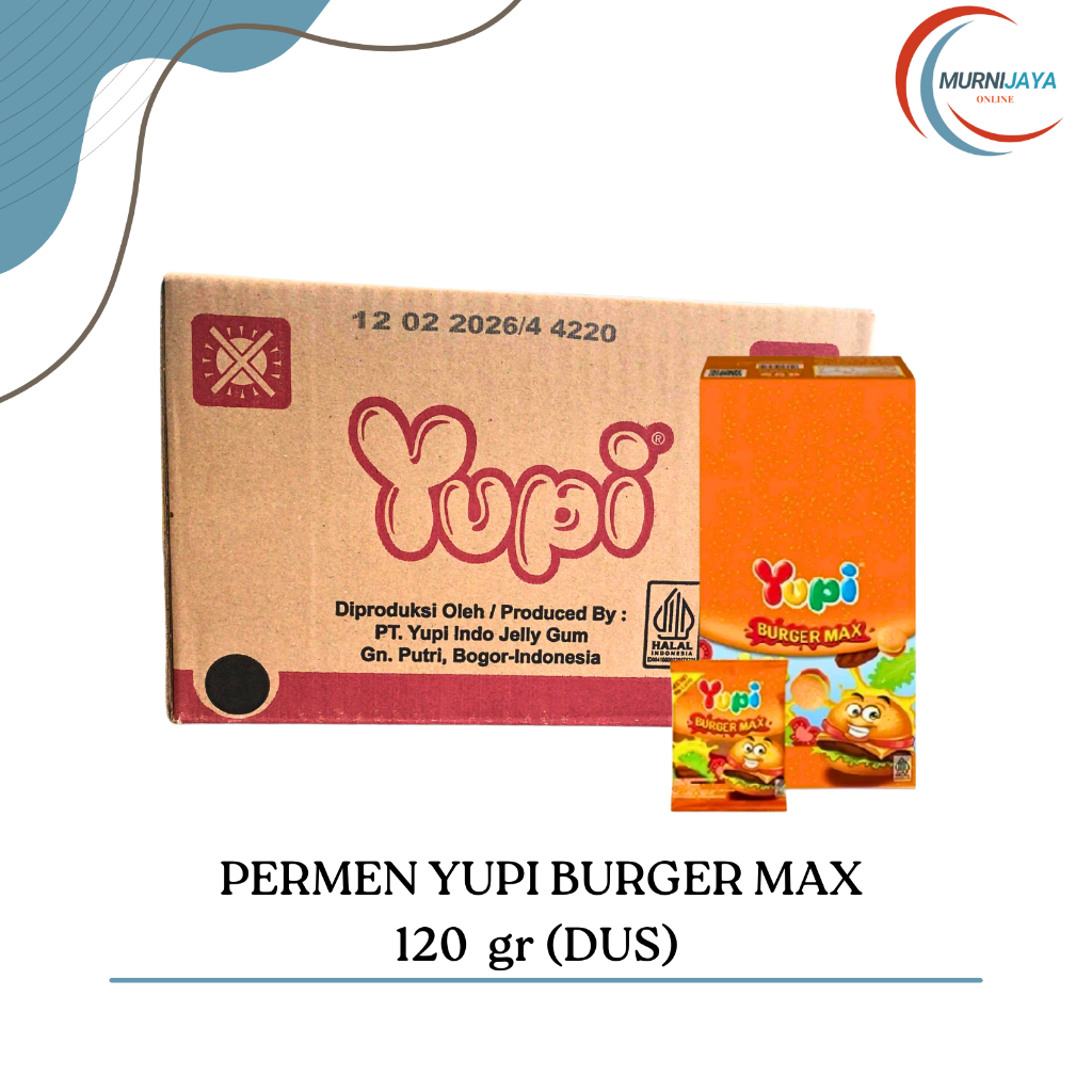 Jual Permen Yupi Burger Max 120 gr (DUS - Isi 20 PACK) | Shopee Indonesia
