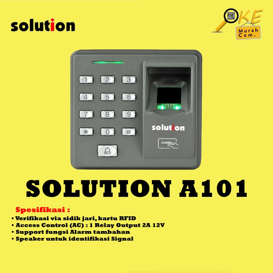 Jual Mesin Access Door Control Solution A101 A-101 - Sidik Jari RFID Proximity 125KHz | Shopee ...