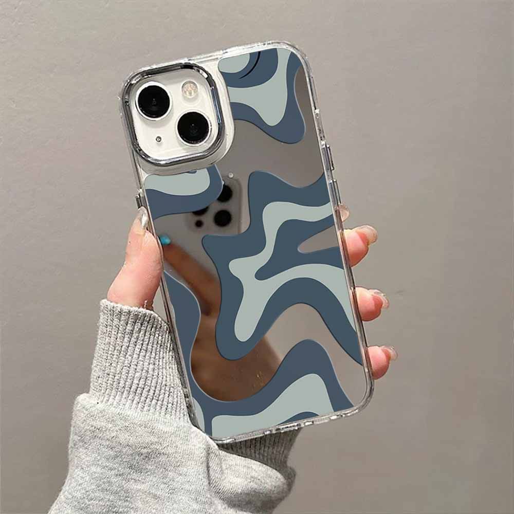 Jual Biru Garis Bergelombang - Kawaii Spiegel Mirror Case/Casing Kaca ...