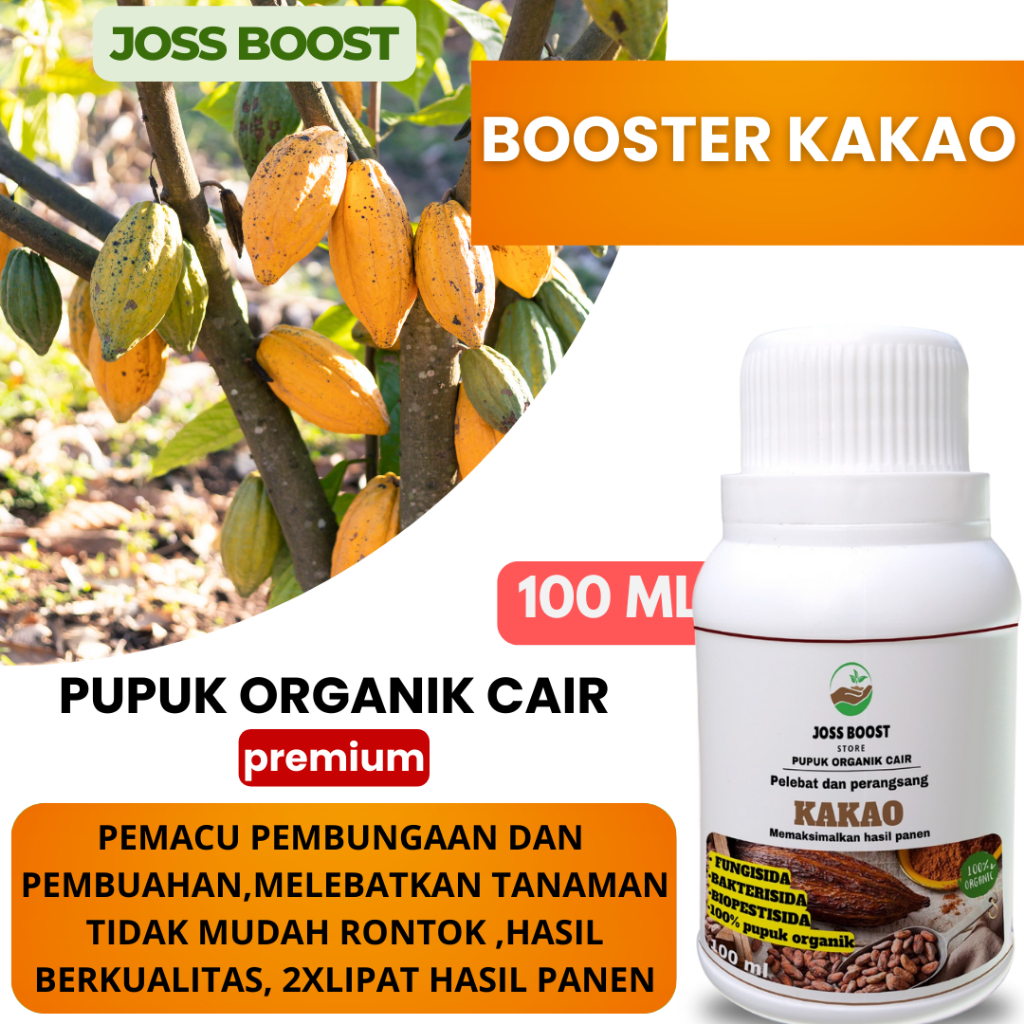 Jual pupuk organik cair Booster tanaman kakao ,POC JOSSBOOST KAKAO ,melebatkan dan hasil panen ...