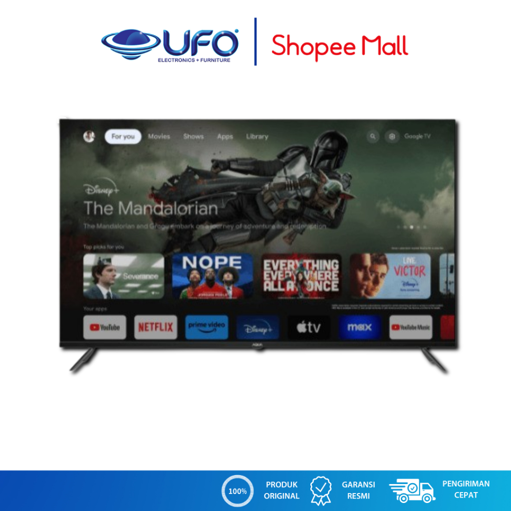 Jual Aqua 55 Inch Smart Google TV 4K UHD AQT55K800UX | Shopee Indonesia