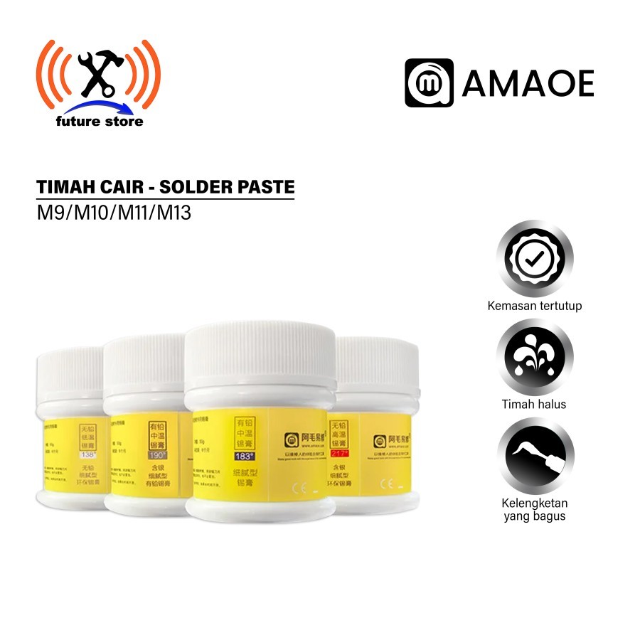 Jual Amaoe M9/M10/M11/M13 Timah Pasta - M9 217°C - M10 183°C - M11 138 ...