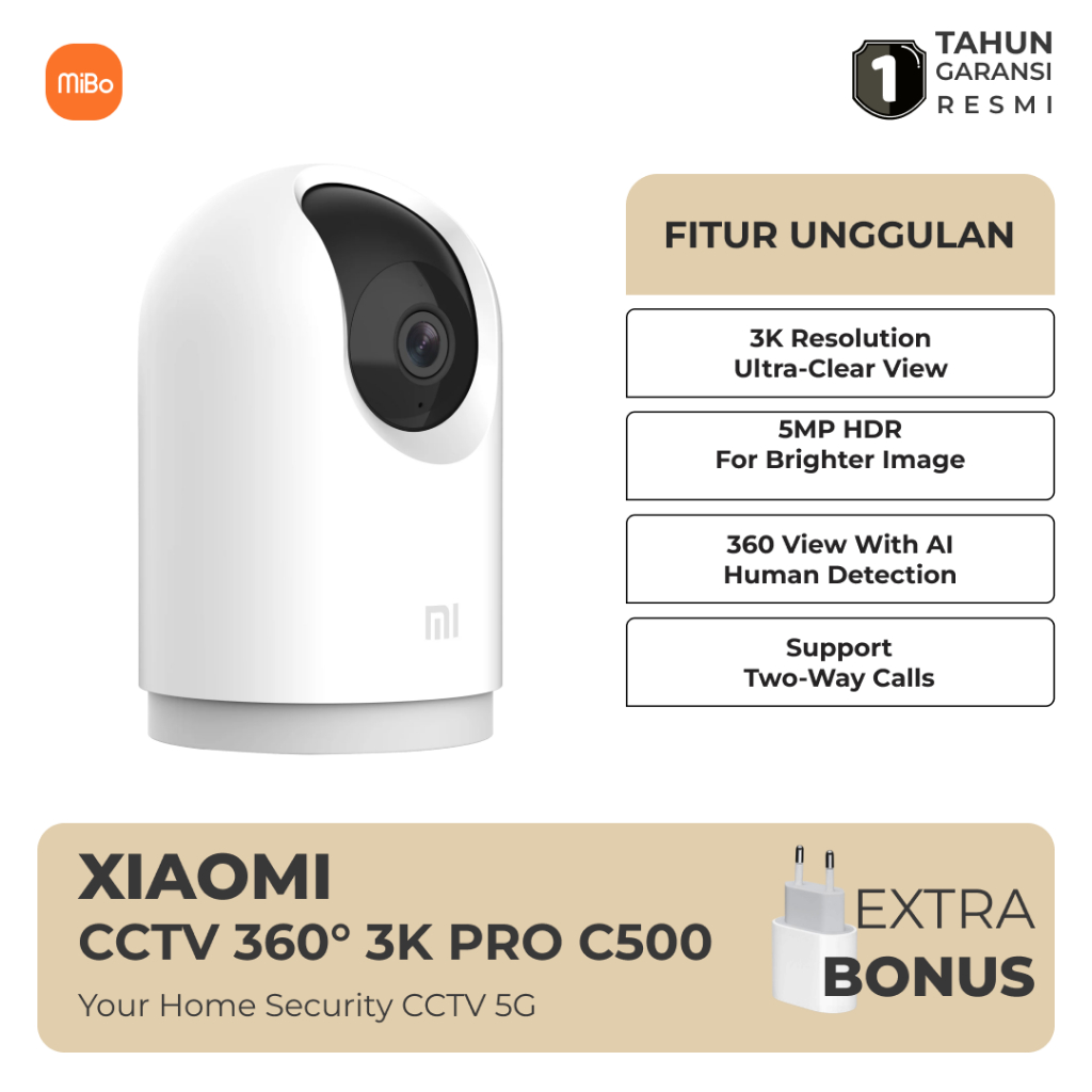 Jual Xiaomi Mi 360° Home Security Camera 3K PRO C500 CCTV Garansi Resmi | Shopee Indonesia