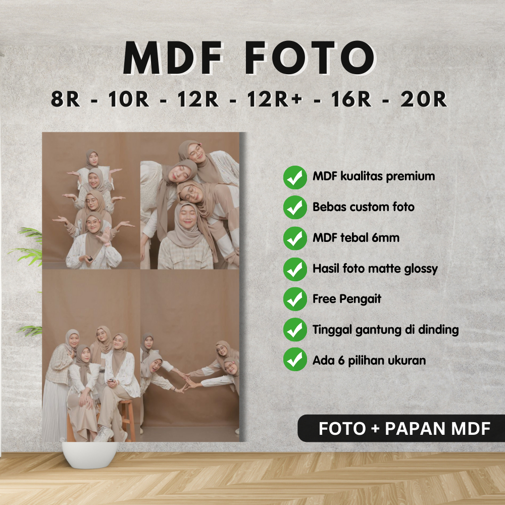 Jual [MDF FOTO] Cetak Foto MDF Custom 8R 10R 12R 12R+ 16R 20R Berbagai ...