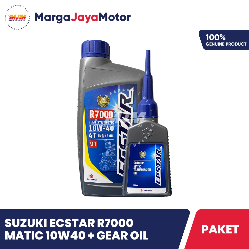 Jual Paket Oli SGO Ecstar Matic R7000 + Ecstar Gear Oil 100ml | Shopee ...