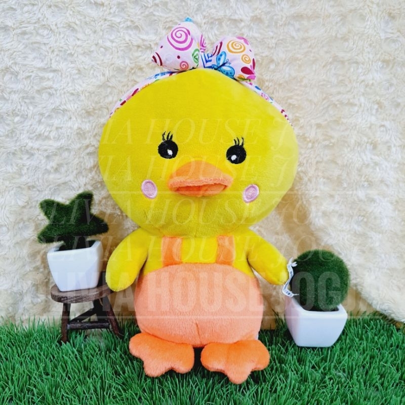 Jual Boneka Duck Bando Pita Pink Boneka Bebek Kuning Boneka Bebek Baju ...