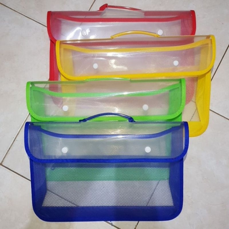 Jual Map gagang jaring/Tas file jaring kancing 2 polos | Shopee Indonesia