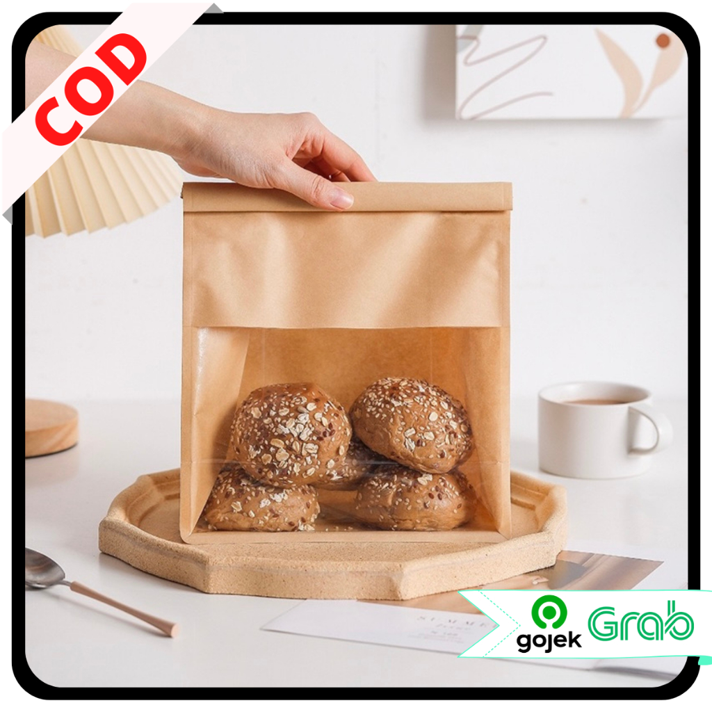 Jual KAISSO - PAPER BAG TOAST BREAD ZIPLOCK PLASTIK KEMASAN KUE KERING ...