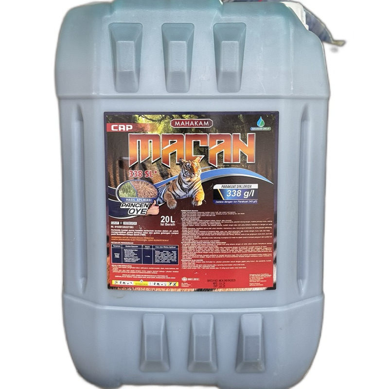 Jual HERBISIDA KONTAK CAP MACAN 338 SL 20 LITER MAHAKAM/RACUN GULMA ...