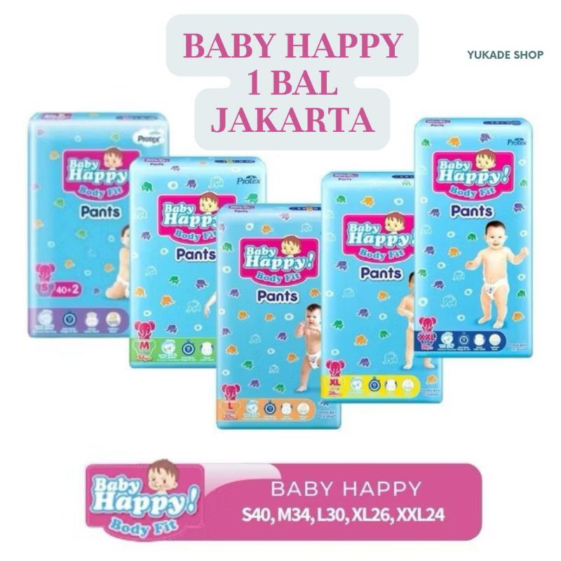 Jual 1 ball baby happy popok celana diapers all size | Shopee Indonesia