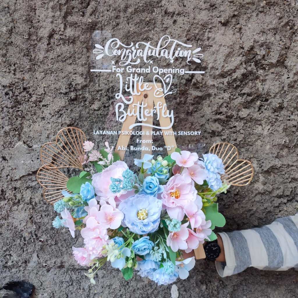 Jual Akrilik/Acrylic Bunga Stand Ukuran A4 & A3 Buket Bunga Artificial ...