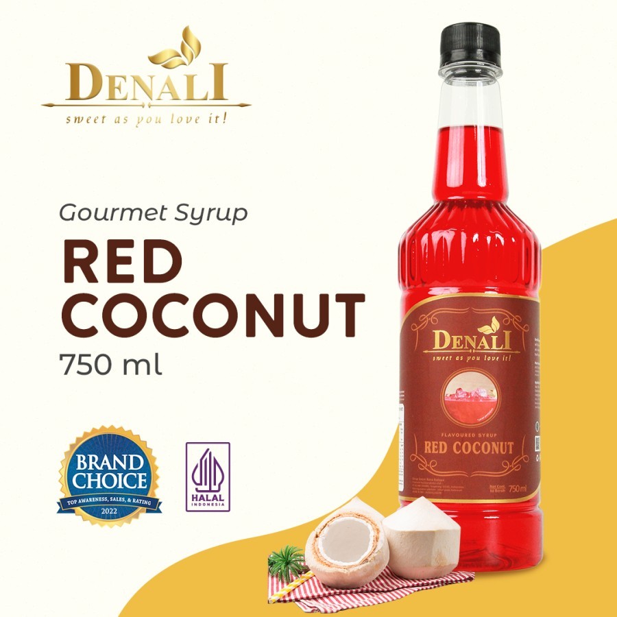 Jual Denali Syrup Red Coconut Flavour 750ml | Sirup Rasa Kelapa Merah ...
