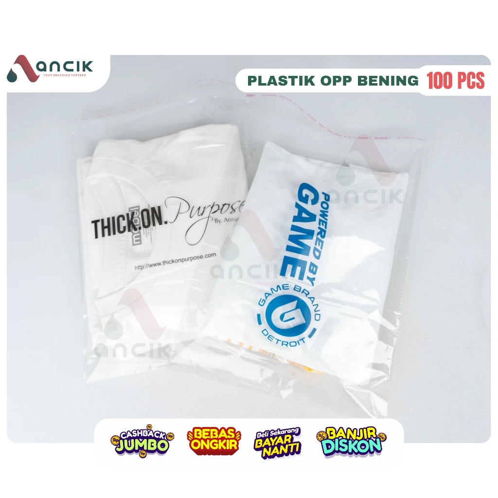 Jual 100 PCS PLASTIK OPP FREE DESAIN 1-3 Sari SELESAI Plastik Packing ...