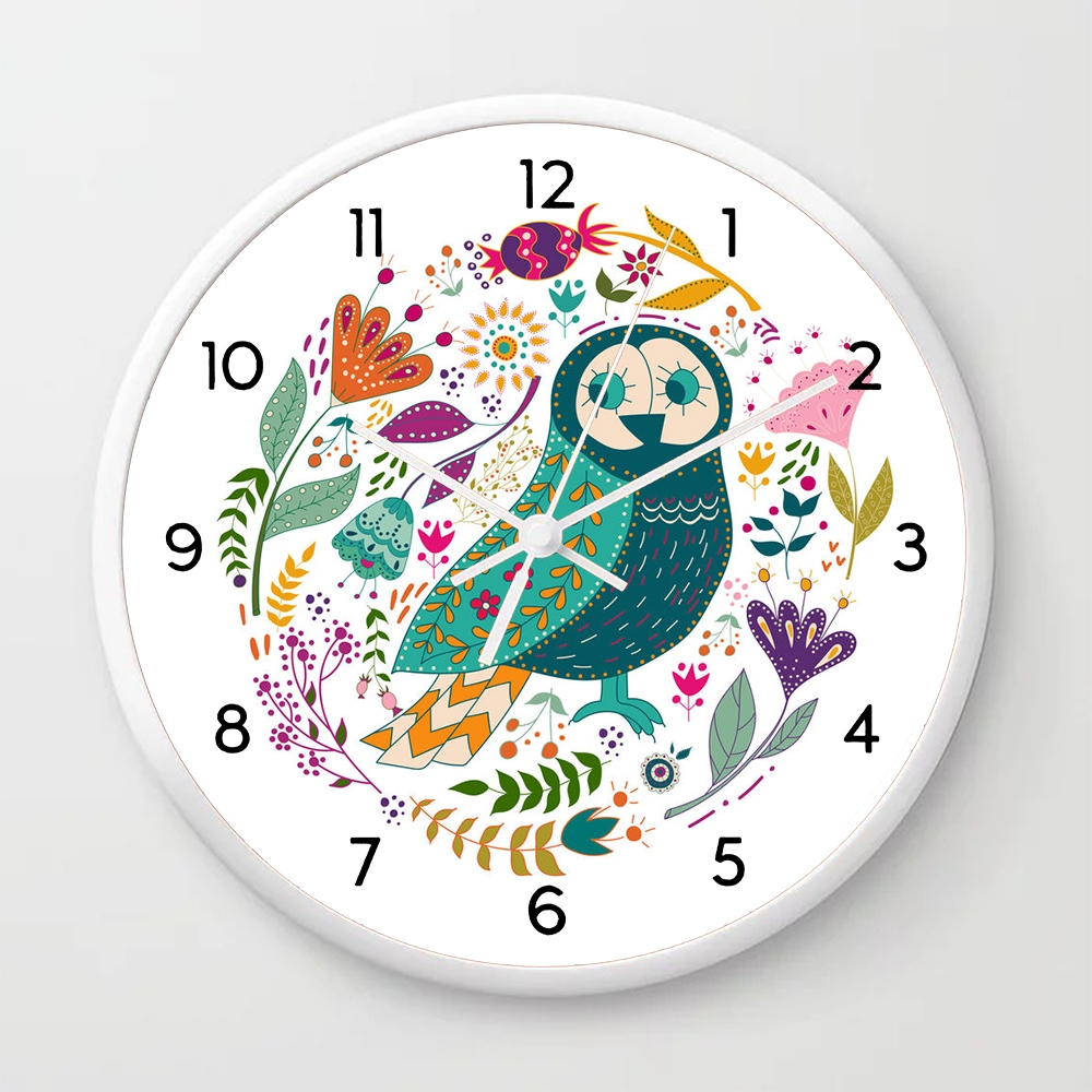Jual Jam dinding kreatif burung dan bunga hiasan dinding jam senyap ...