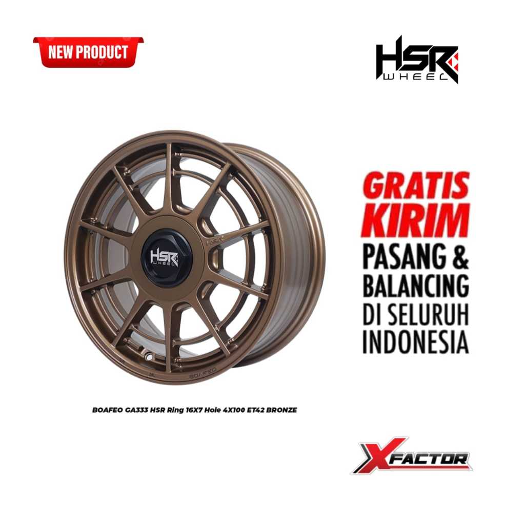 Jual VELG HSR RING 16 HSR BOAFEO R16X7 H 4X100 ET 42 | Shopee Indonesia