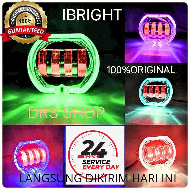 Jual Led Projie Lampu Motor Day maker Biled 4 lensa original IBRIGHT | Shopee Indonesia