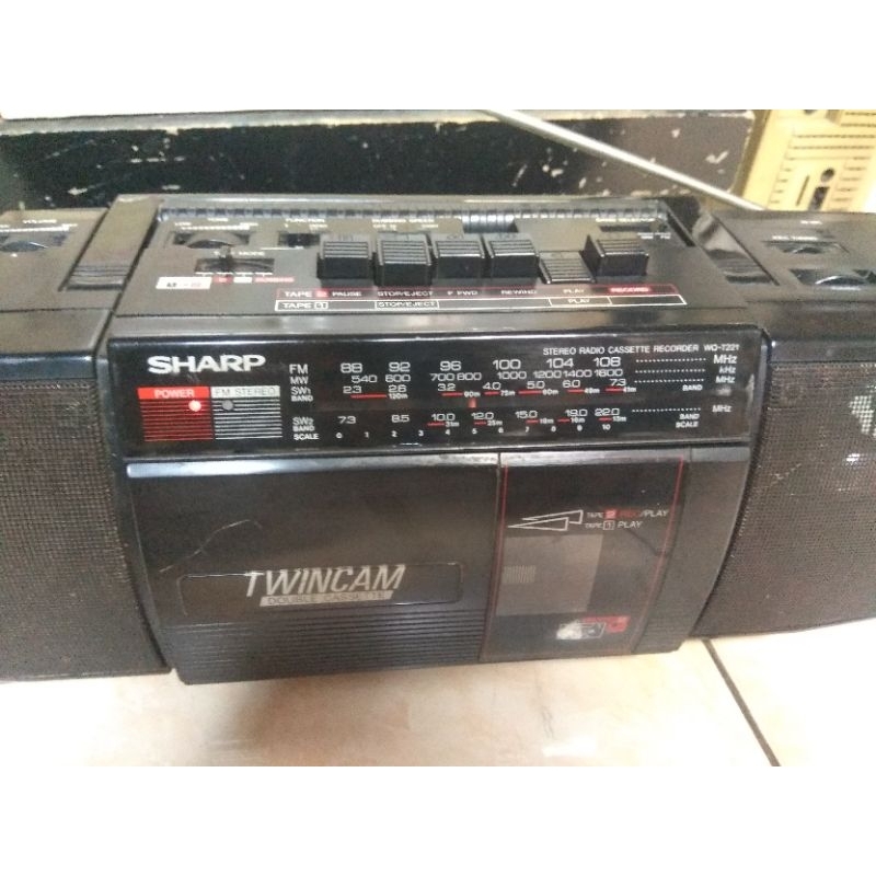 Jual SHARP TWINCAM DOUBLE CASSETE RECORDER | Shopee Indonesia
