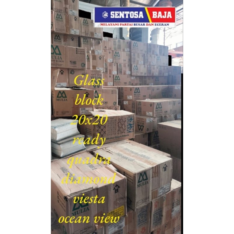 Jual GLASS BLOCK MULIA 20X20 1DUS ISI 6PCS | Shopee Indonesia