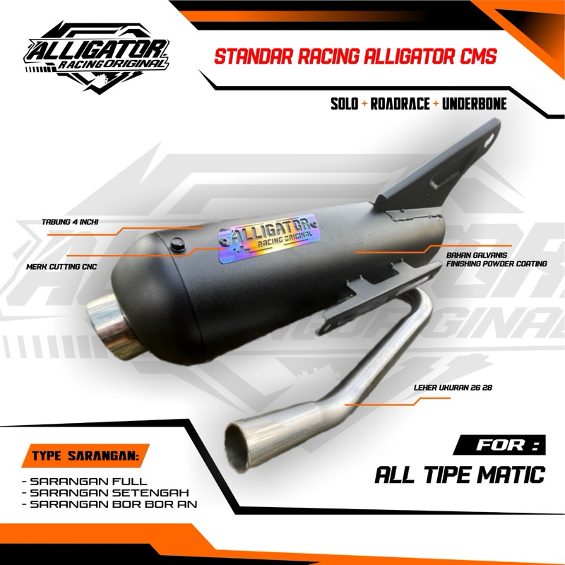 Jual KNALPOT CMS ORIGINAL ALLIGATOR NMAX AEROX PCX VARIO BEAT MIO ...
