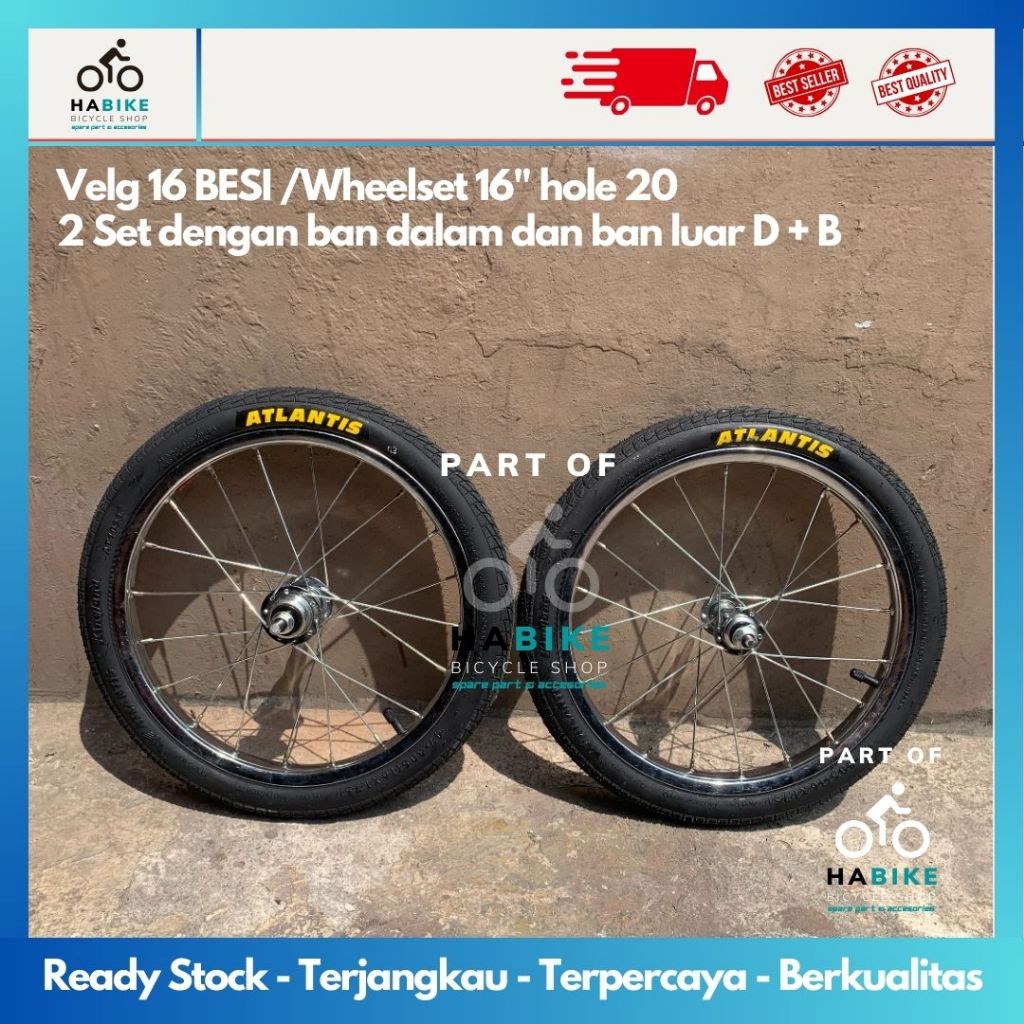 Jual Velg Besi Jadi 1 Set Dengan Ban Luar Dalam Ukuran 16" Wheelset ...