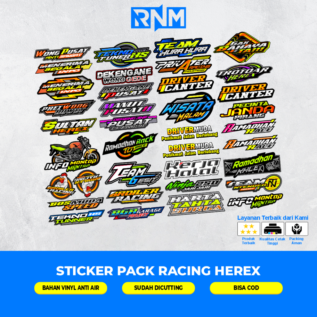 Jual STICKER PACK RACING HEREX | Shopee Indonesia