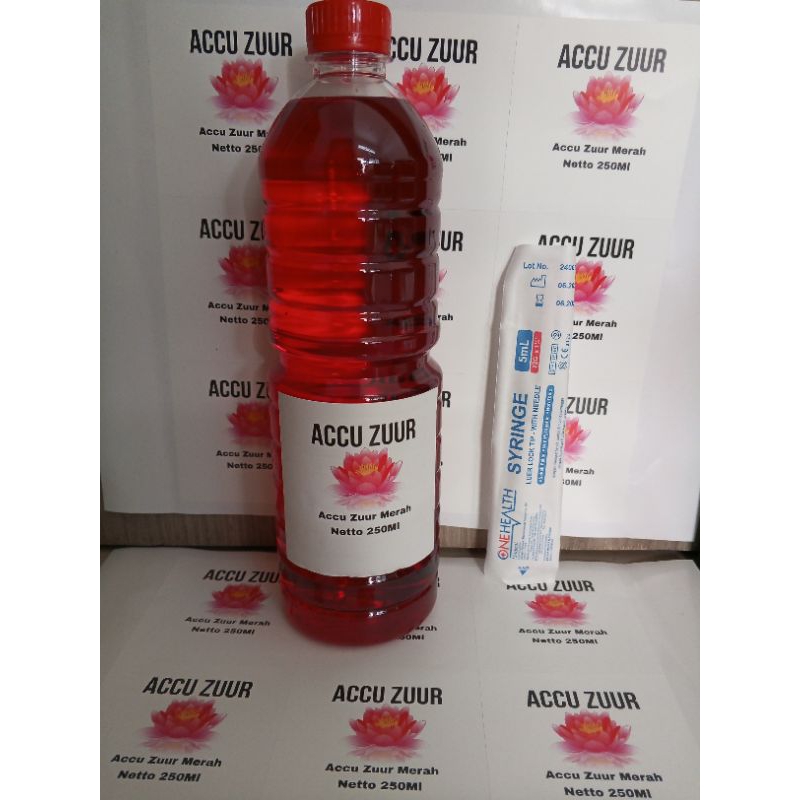 Jual AIR AKI ZUUR MERAH UNTUK AKI SOAK/DRIP ISI 1 LITER ( BONUS ...