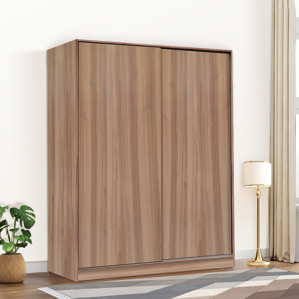 Jual IDEA Lemari Pakaian Kayu 2 Pintu Sliding / Geser Wardrobe Modern ...