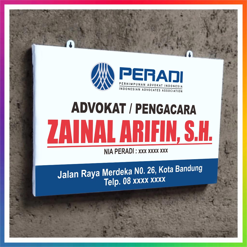 Jual Papan Nama Kantor Advokat Pengacara Hukum Konsultan | Shopee Indonesia