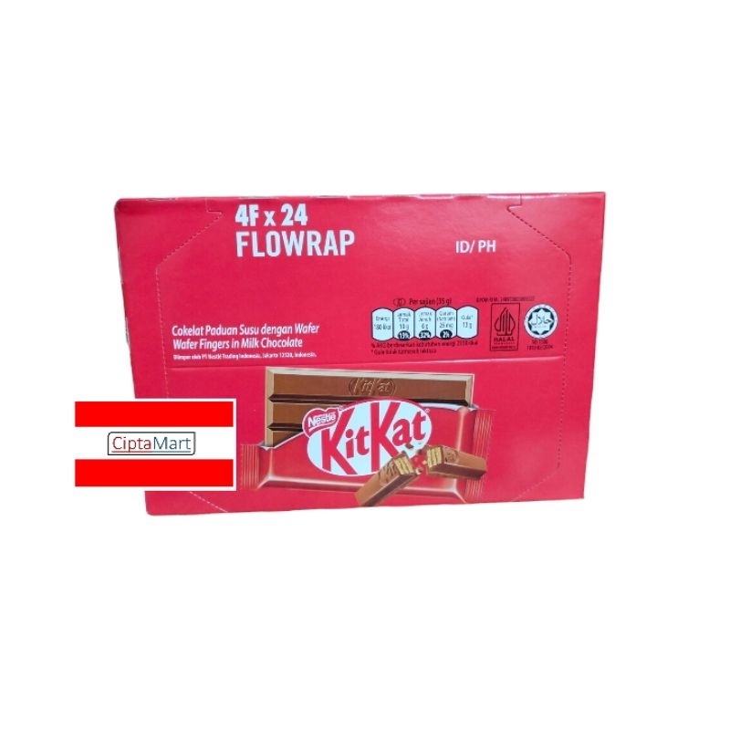 Jual Nestle Kit Kat FLOWRAP 4F x 24 pcs @35gr | Shopee Indonesia