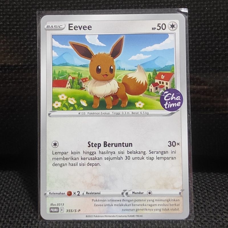 Jual Kartu Pokemon Tcg Indonesia Chatime Eevee Original Shopee Indonesia