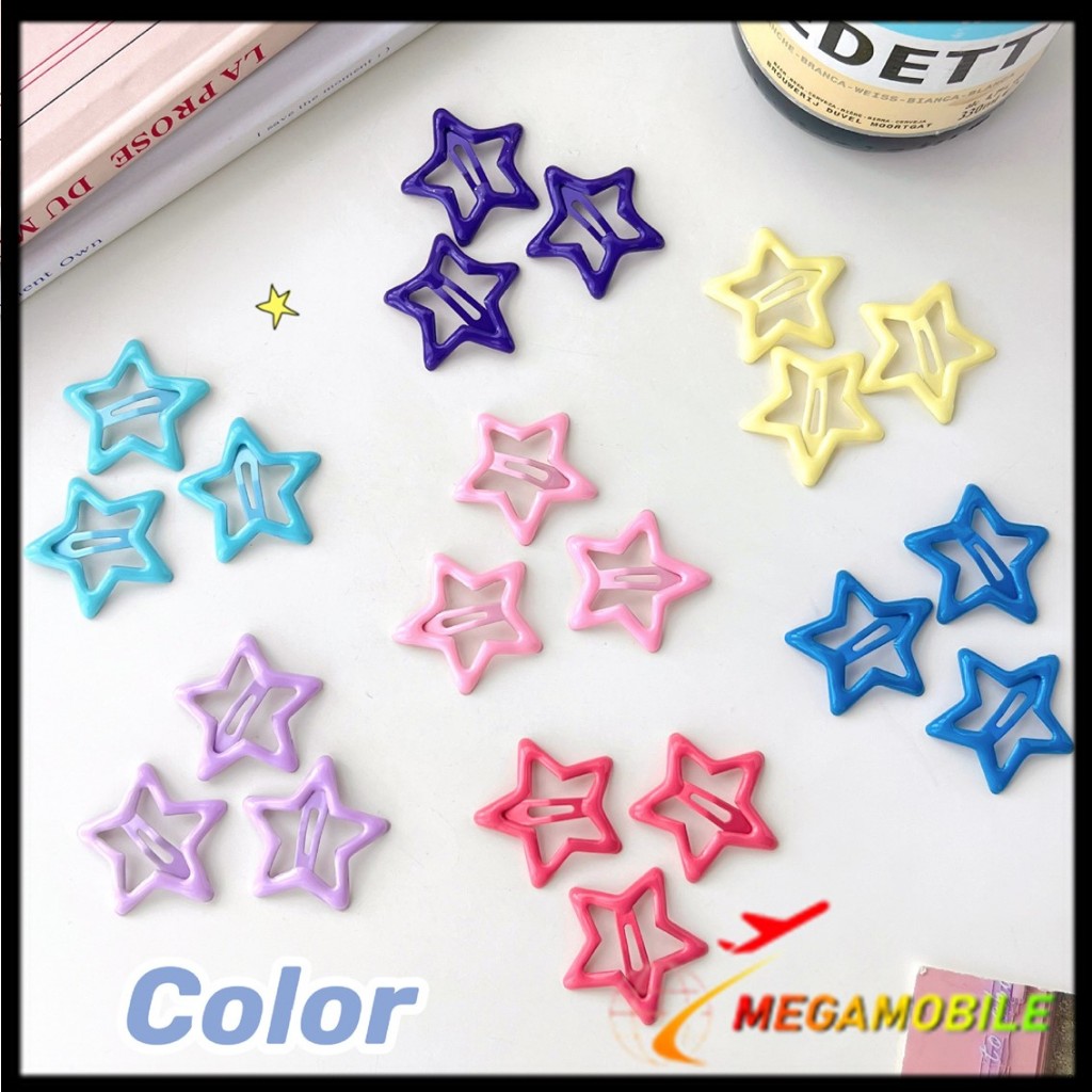 Jual MM - Pin Rambut Bintang Warna Warni 5PCS Jepit Rambut Bentuk ...