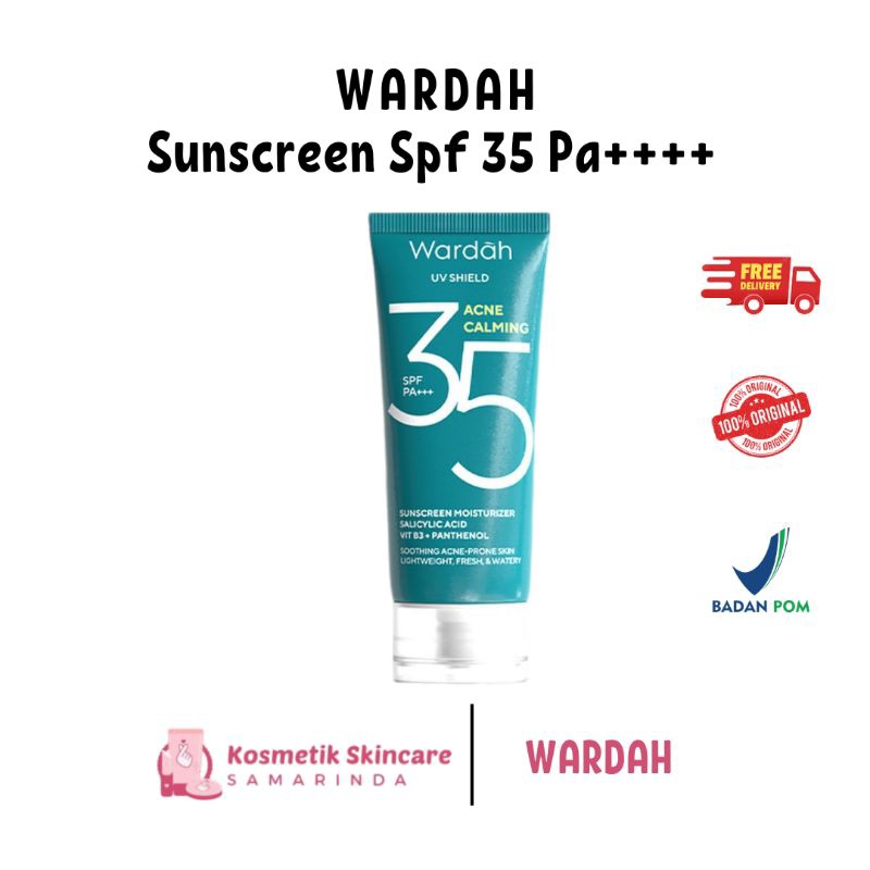 Jual Wardah Sunscreen Spf 35 Pa++++ Hijau Acne Calming untuk kulit ...