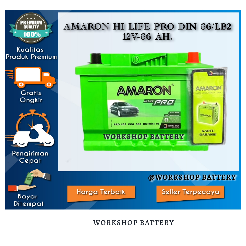 Jual AKI MOBIL CHEVROLET AVEO. AMARON HI LIFE PRO LB2/LN2 12V-66 AH. | Shopee Indonesia