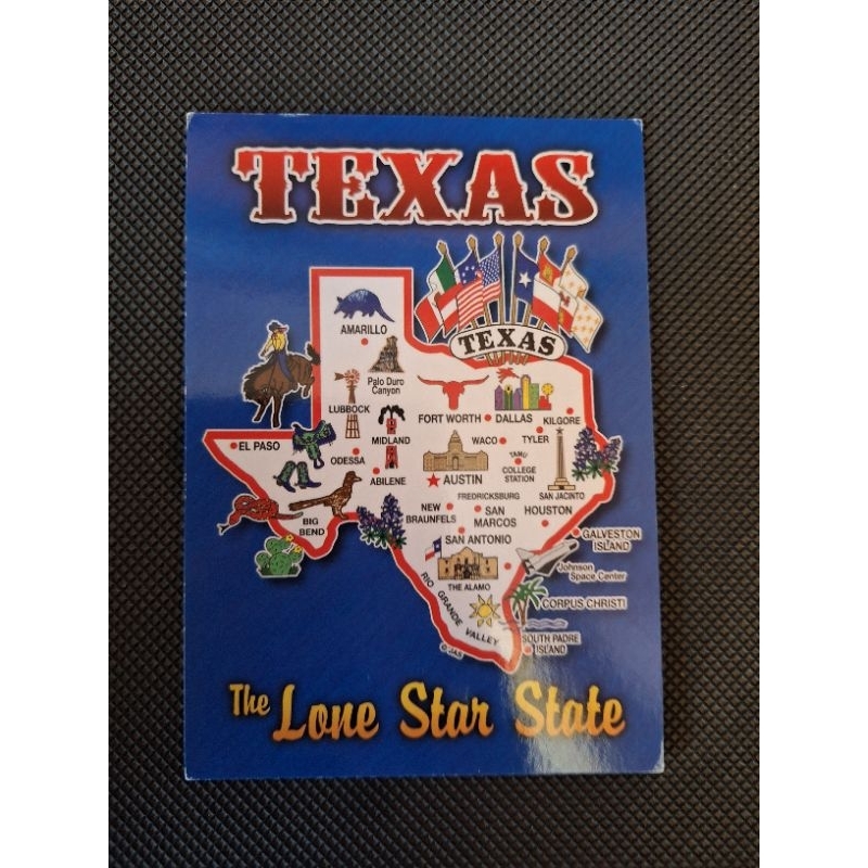 Jual kartu pos peta texas map postcard | Shopee Indonesia