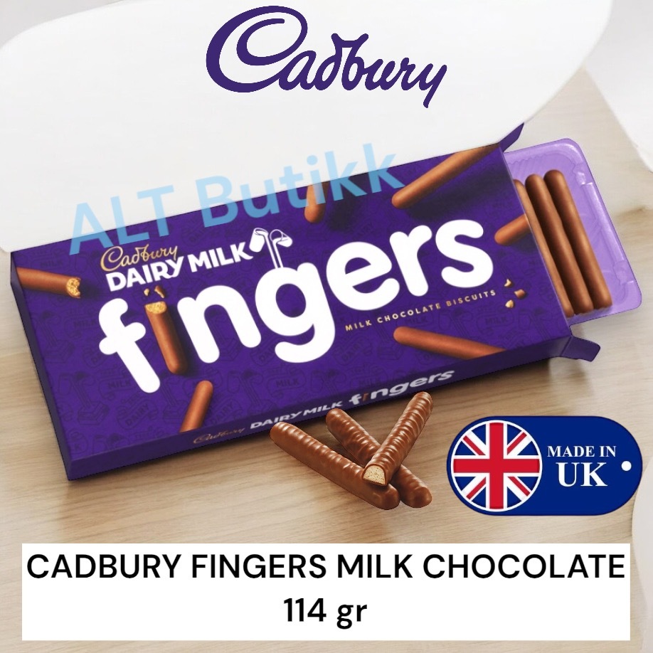 Jual CADBURY DAIRY MILK FINGERS 114 GR | MILK CHOCOLATE BISCUITS ...