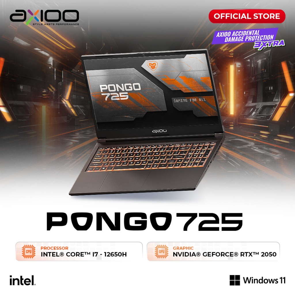 Jual Axioo Pongo 725 Core i7-12650H/16GB/512GB/RTX 2050/FHD IPS 144Hz ...