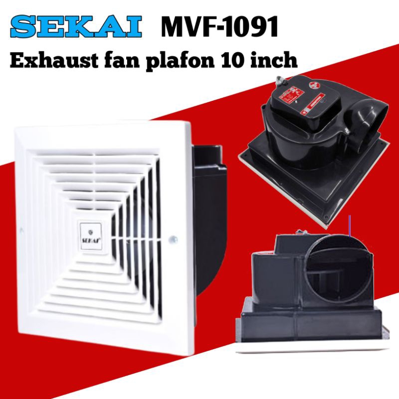 Jual kipas Exhaust fan SEKAI MVF 1091 kipas angin langit langit/kipas plafon/kipas angin ...