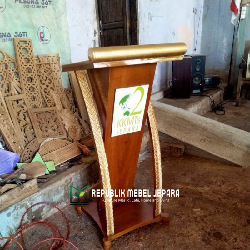 Jual Mimbar Podium Pidato Kayu Jati | Shopee Indonesia