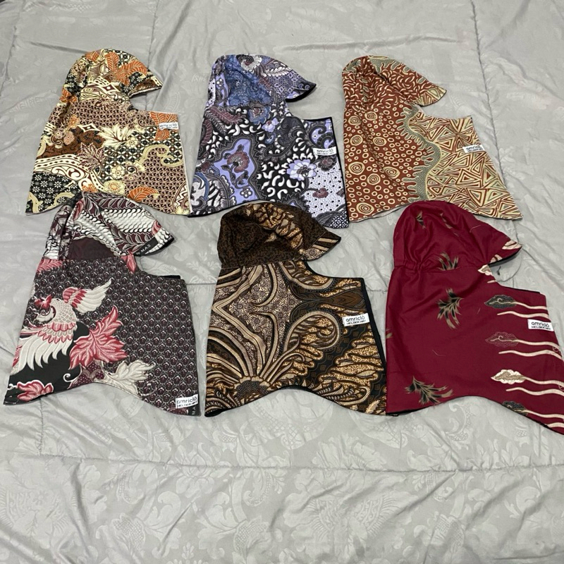 Jual MOTIF BATIK (ISI 6) TOPI MANCING KERPUS PROYEK WELDING PELINDUNG ...