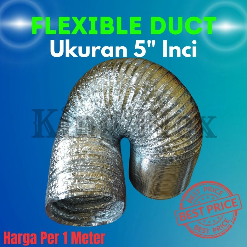 Jual Pipa Exhaust 5 inch 12.5 cm / Flexible Ducting Cerobong Asap ...